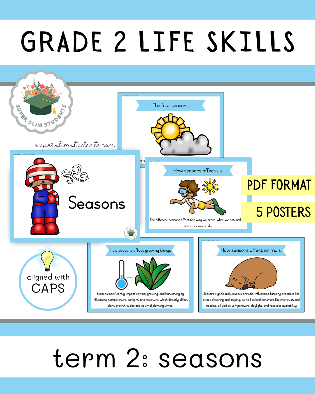 Grade 2 Term 2: Seasons [Choose Language] – Super Slim Studente