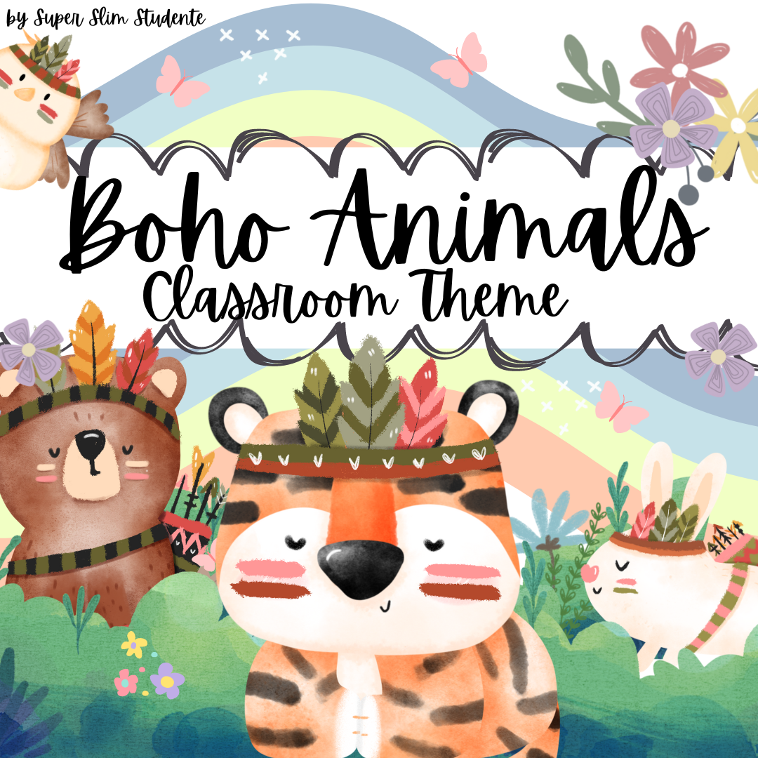 Boho Animals Classroom Theme (Foundation Phase) – Super Slim Studente