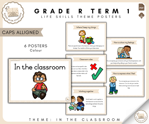 Grade R Term 1: In The Classroom [Choose Language] – Super Slim Studente