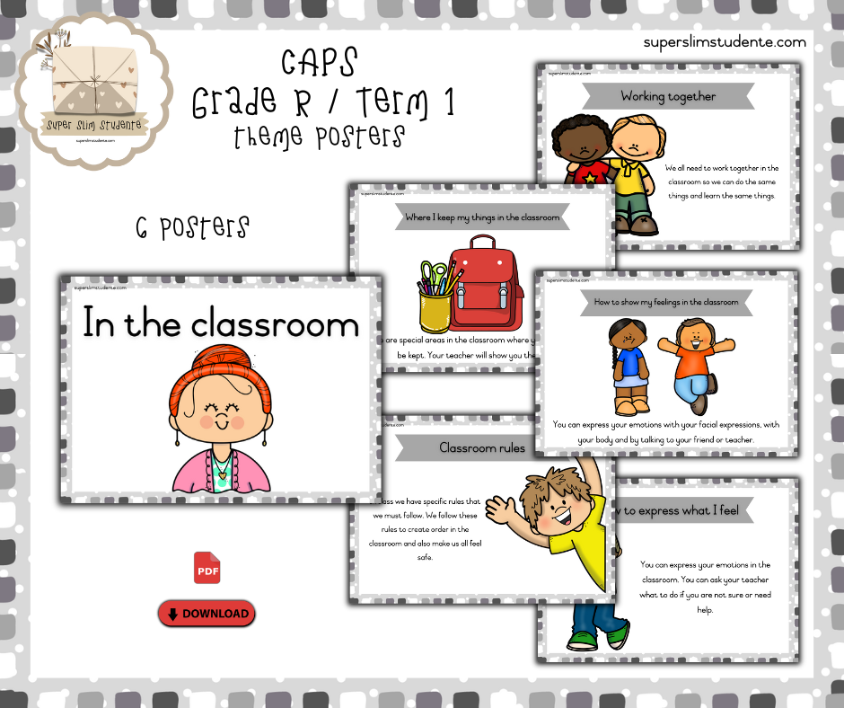 In the classroom [Grade R / Term 1 / CAPS] – Super Slim Studente