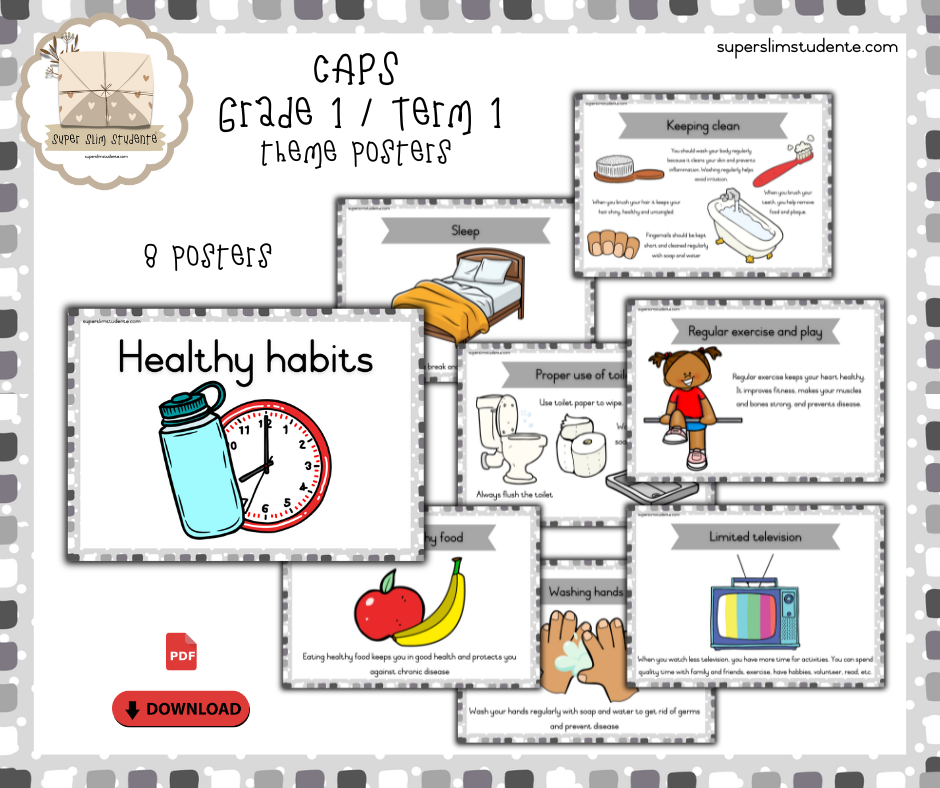 Healthy Habits [Grade 1 / Term 1 / CAPS] – Super Slim Studente
