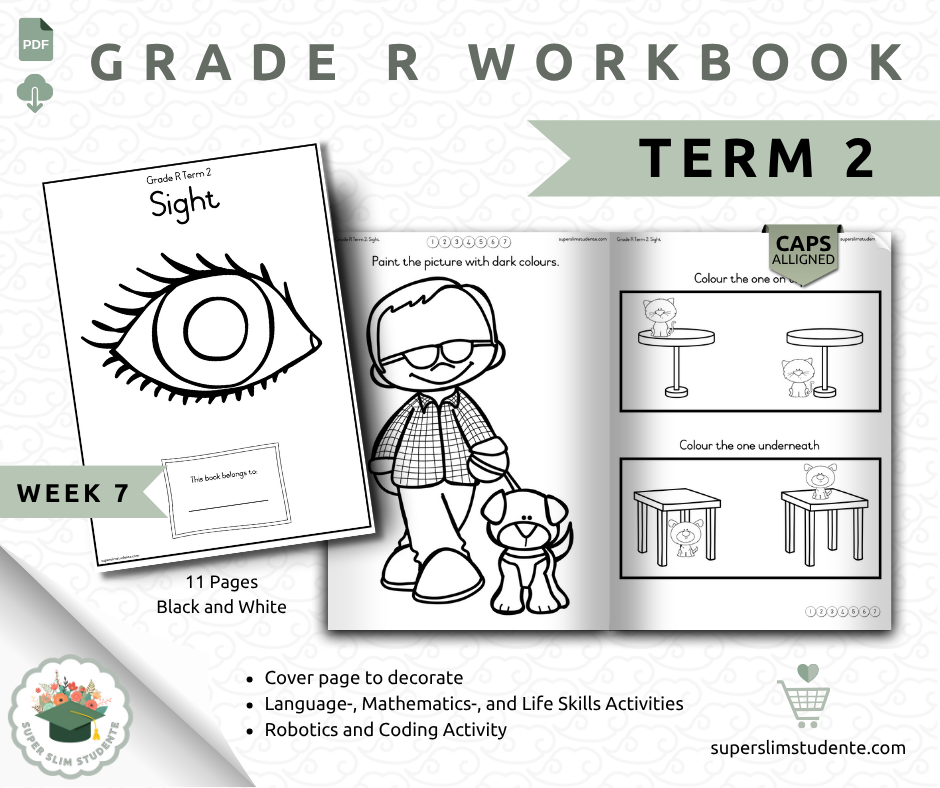 Gr. R Term 2 Workbook: Sight [Choose Language] – Super Slim Studente