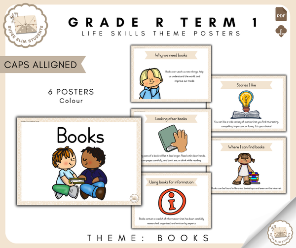 Grade R Term 1: Books [Choose Language] – Super Slim Studente