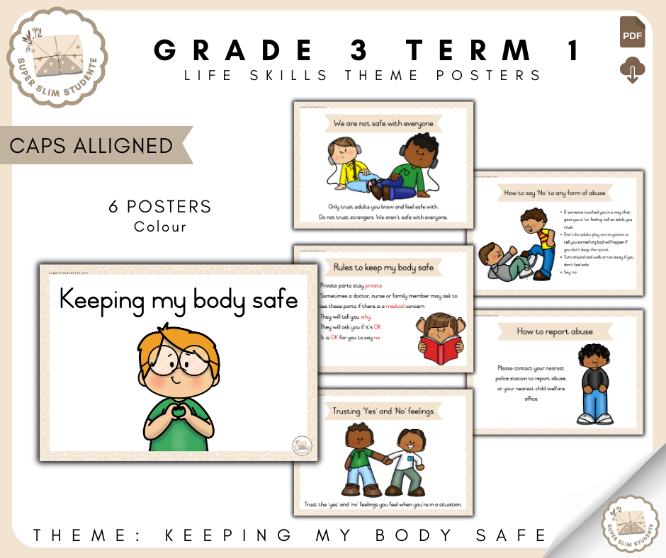 Grade 3 Term 1: Keeping my body safe [Choose Language] – Super Slim ...
