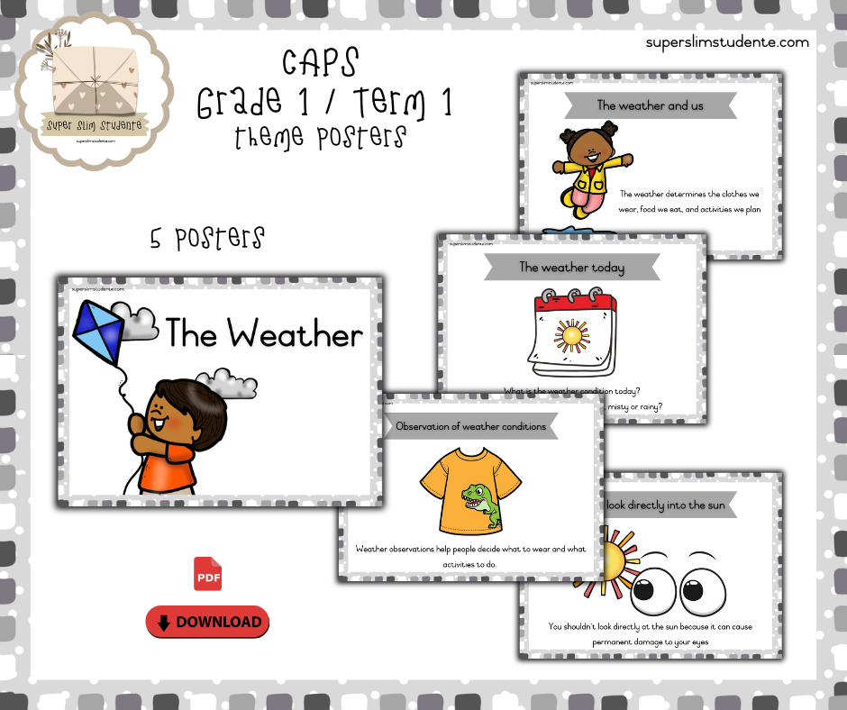 The Weather [Grade 1 / Term 1 / CAPS] – Super Slim Studente