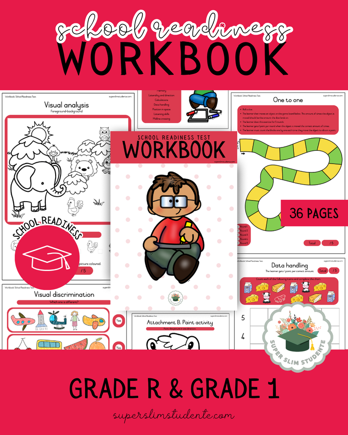 Workbook: School Readiness Test [Choose Language] – Super Slim Studente