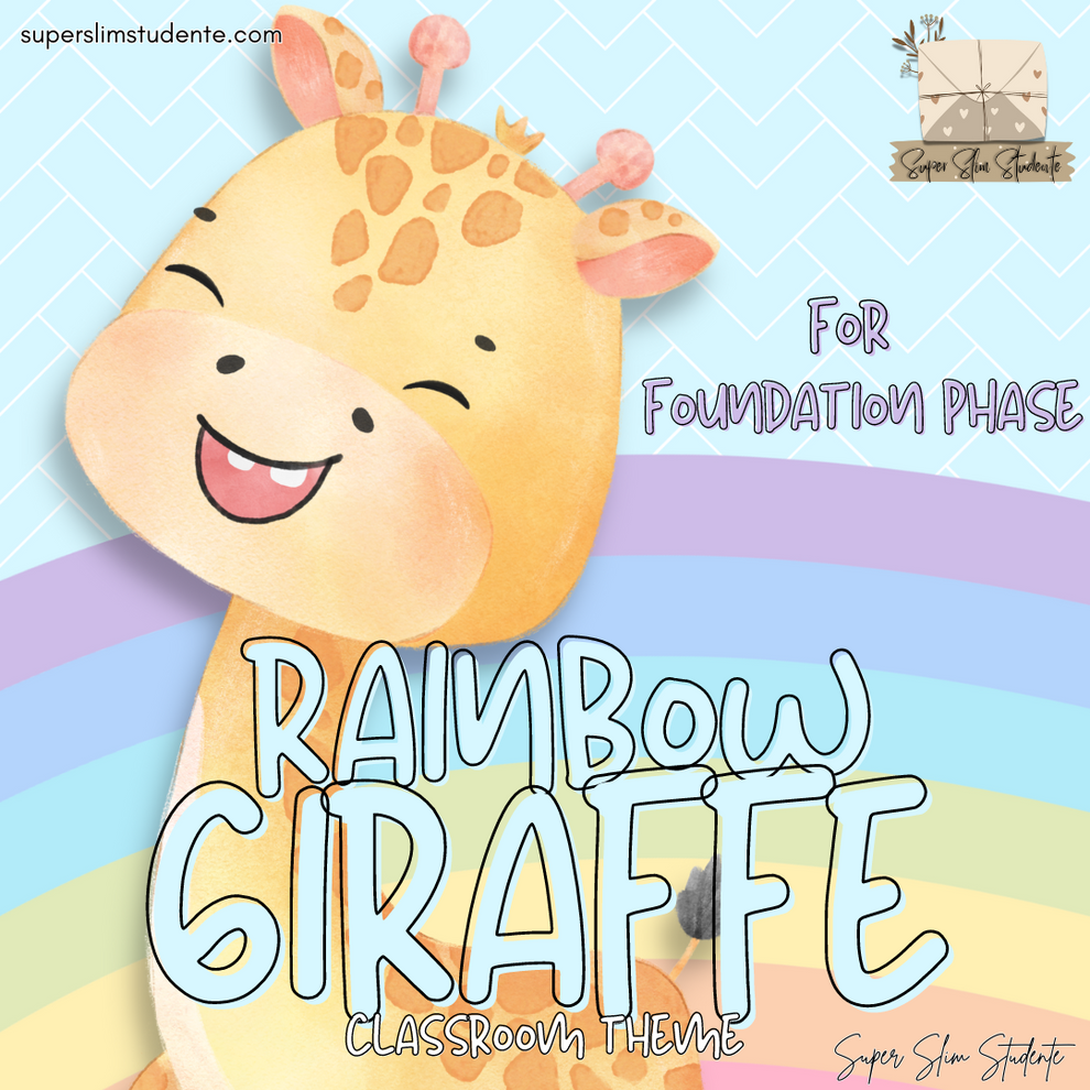Rainbow Giraffe Classroom Theme (Foundation Phase) – Super Slim Studente