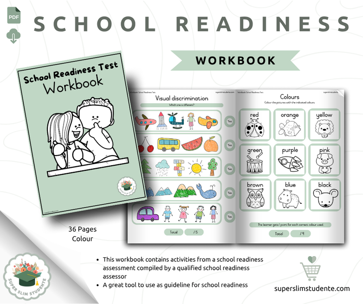 Workbook: School Readiness Test [Choose Language] – Super Slim Studente