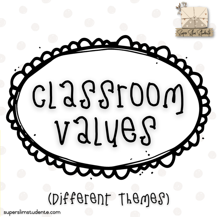 Classroom Values (Different Themes) – Super Slim Studente