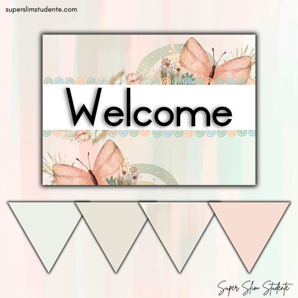 Boho Butterflies Classroom Theme (Foundation Phase) – Super Slim Studente