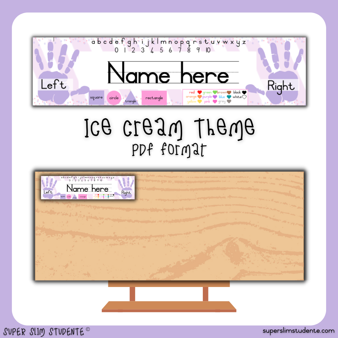 Editable Name Placemats (Different Options) – Super Slim Studente