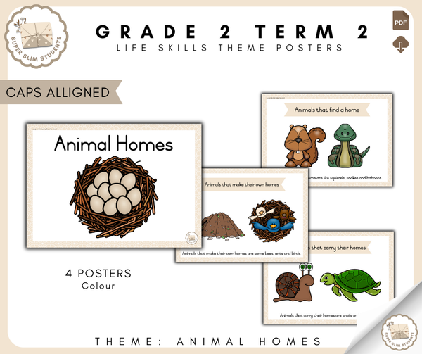 Grade 2 Term 2: Animals Homes [Choose Language] – Super Slim Studente
