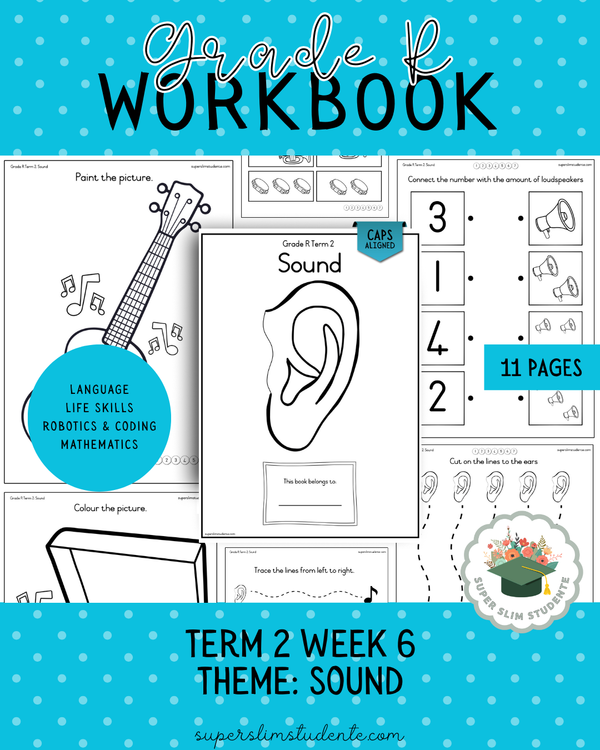Gr. R Term 2 Workbook: Sound [Choose Language] – Super Slim Studente