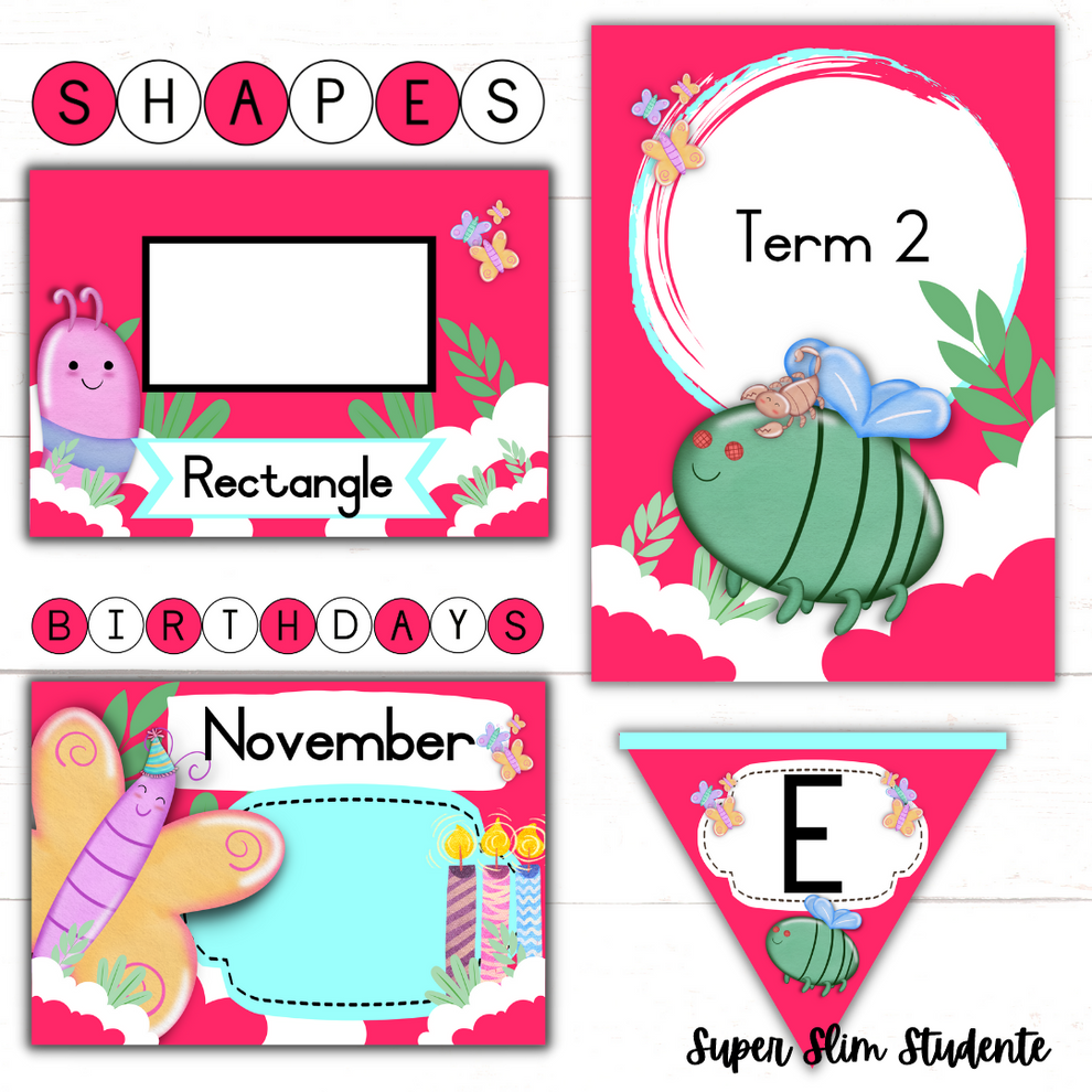 Bugs Classroom Theme (Preschool Version) – Super Slim Studente