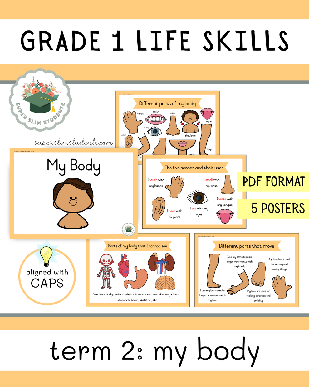 Grade 1 Term 2: My Body [Choose Language] – Super Slim Studente