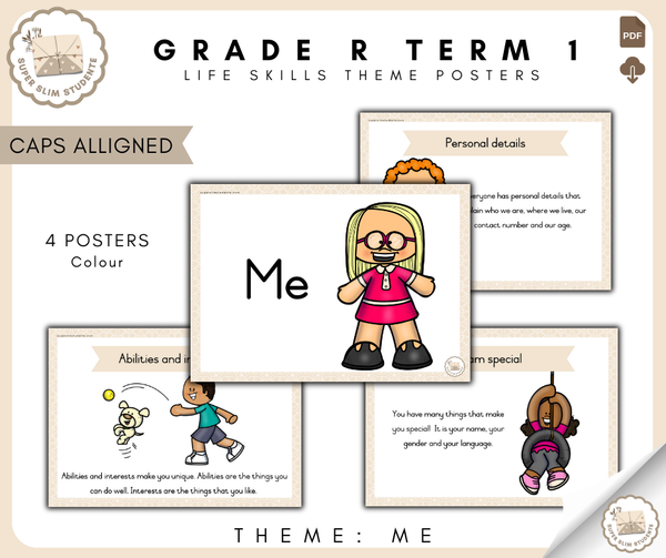 Grade R Term 1: Me [Choose Language] – Super Slim Studente
