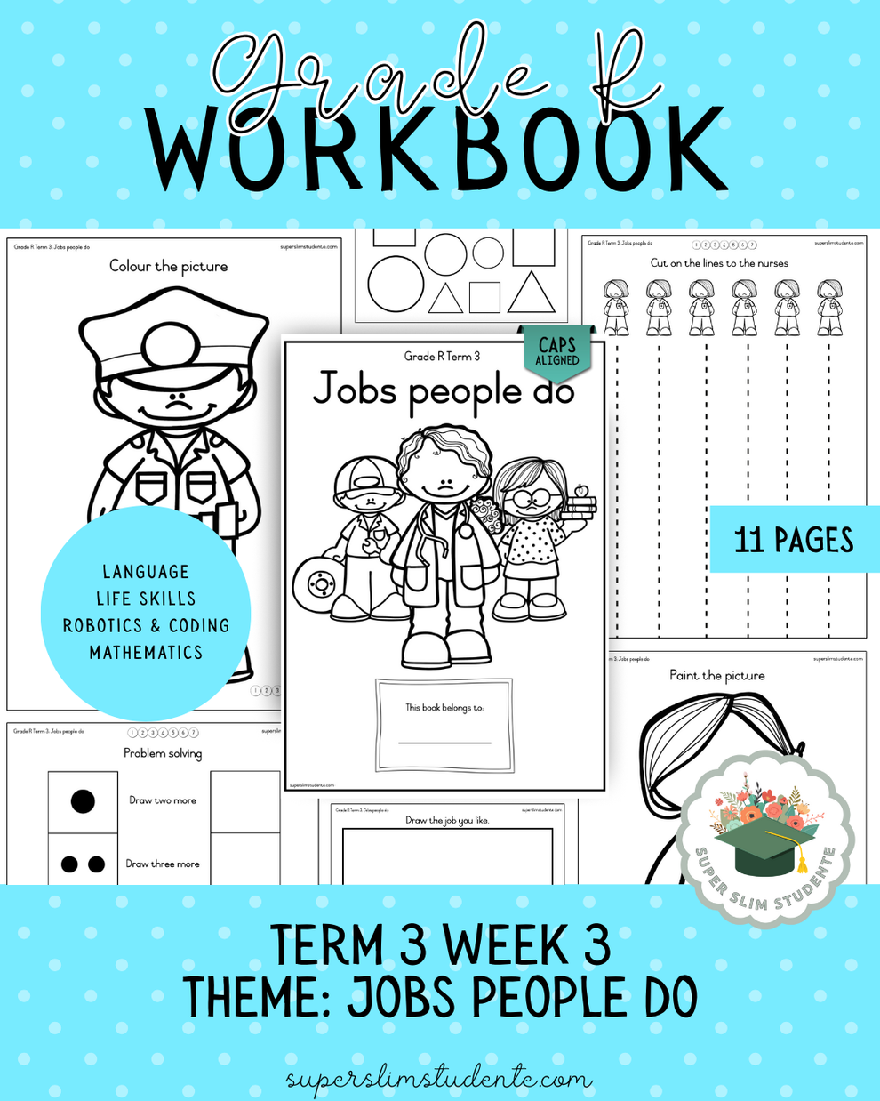 Gr. R Term 3 Workbook: Jobs people do [Choose Language] – Super Slim ...