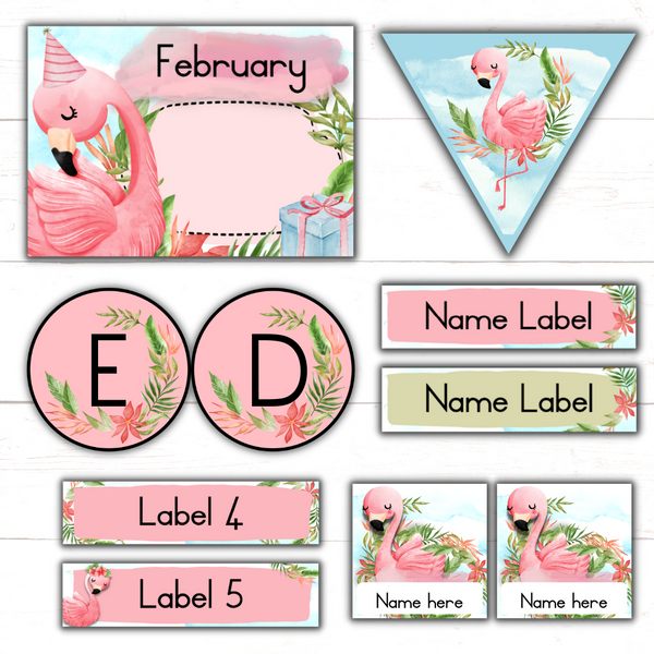Flamingo Classroom Theme (Editable Version) – Super Slim Studente