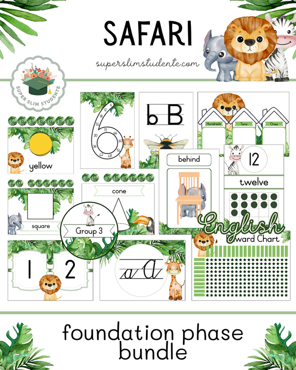 Safari Theme / Foundation Phase Bundle [Choose Language] – Super Slim ...
