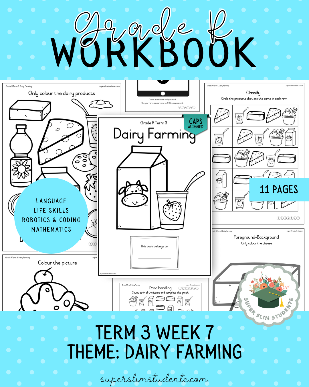 Gr. R Term 3 Workbook: Dairy Farming [Choose Language] – Super Slim ...