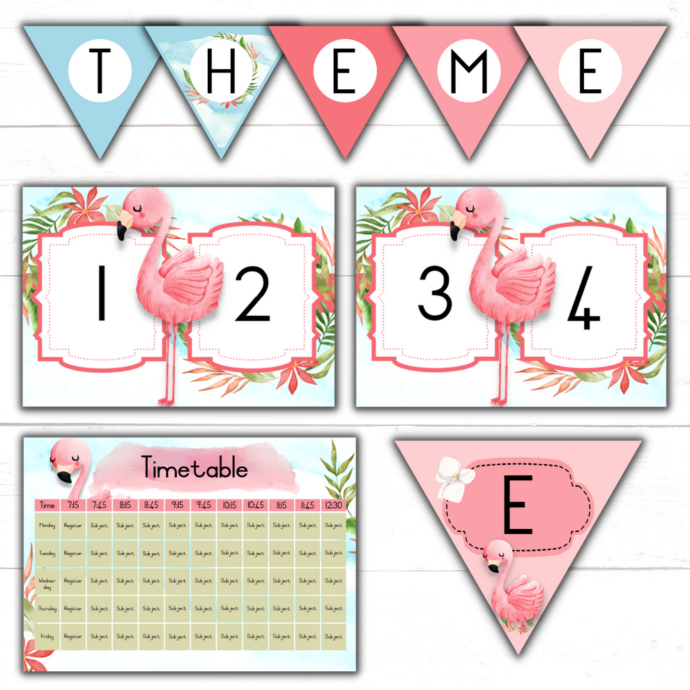 Flamingo Classroom Theme (Editable Version) – Super Slim Studente