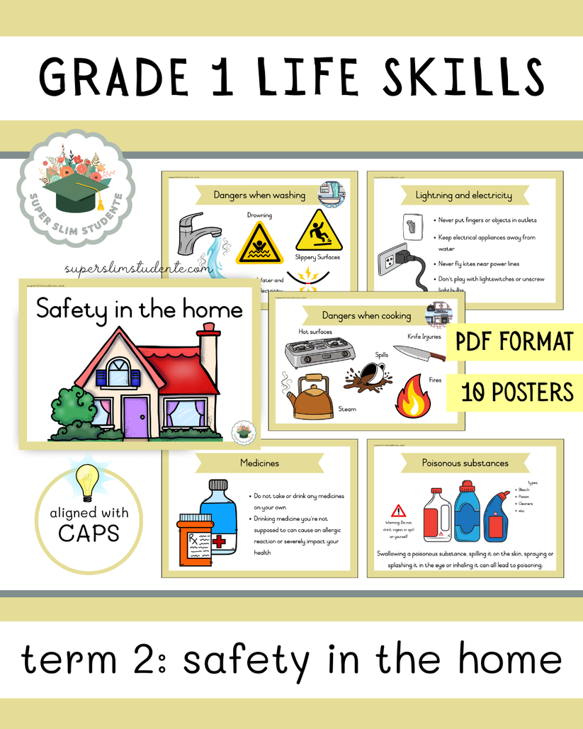 Grade 1 Term 2: Safety in the Home [Choose Language] – Super Slim Studente