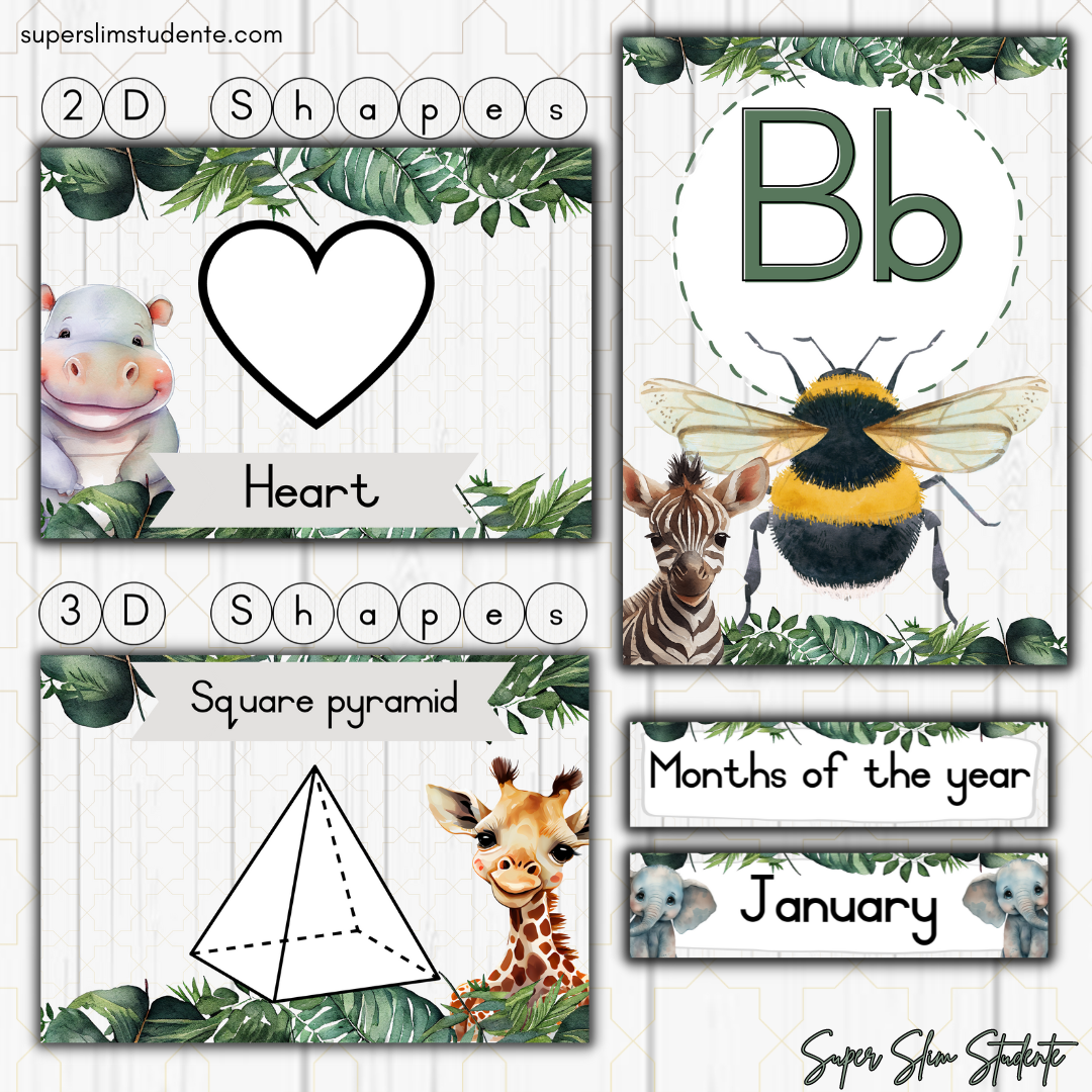 Wild Animals Classroom Theme (Foundation Phase) – Super Slim Studente