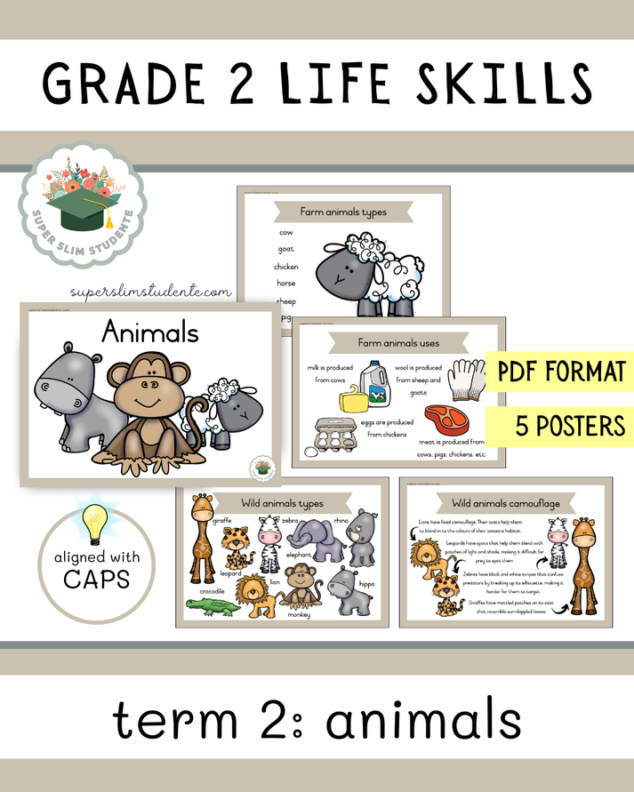 Grade 2 Term 2: Animals [Choose Language] – Super Slim Studente