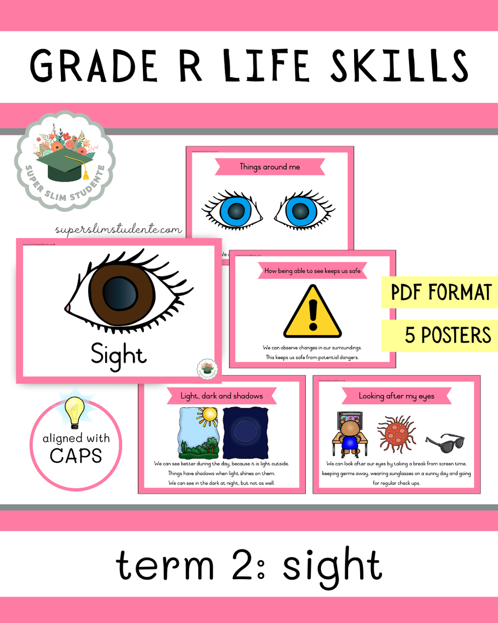 Grade R Term 2: Sight [Choose Language] – Super Slim Studente