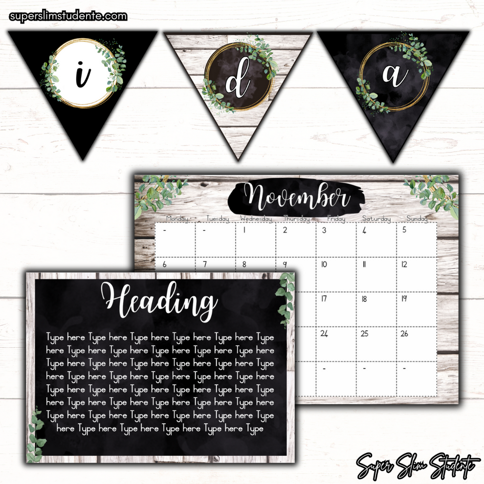 Vintage Wood Classroom Theme (Editable Version) – Super Slim Studente