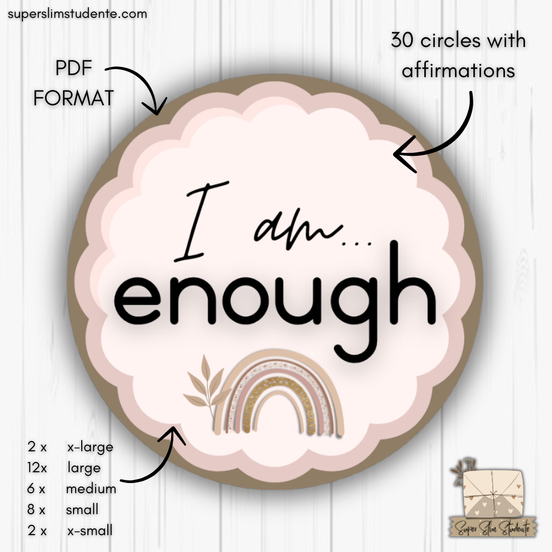 Affirmations (Boho Rainbow) – Super Slim Studente