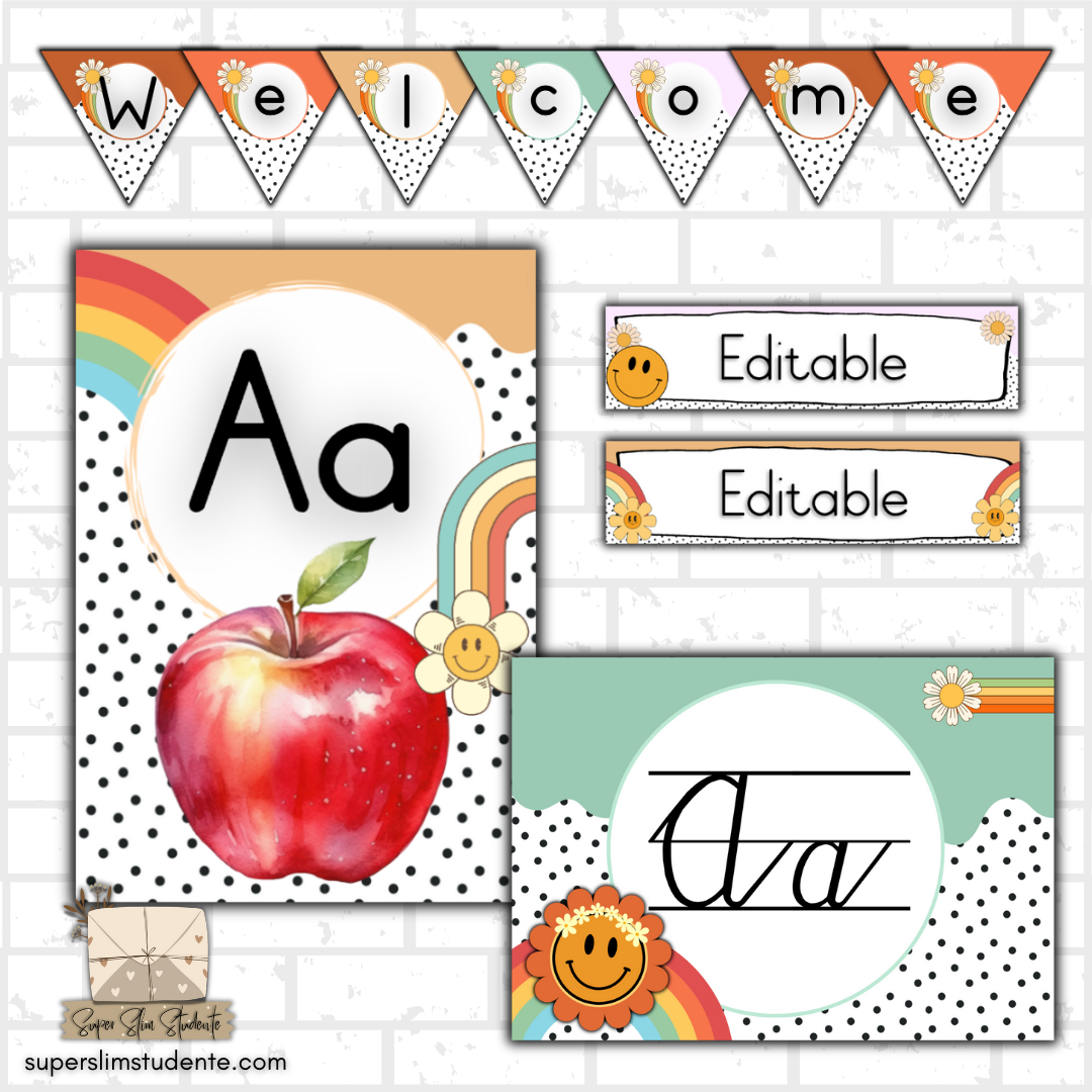 Boho Groovy Classroom Theme (Foundation Phase) – Super Slim Studente