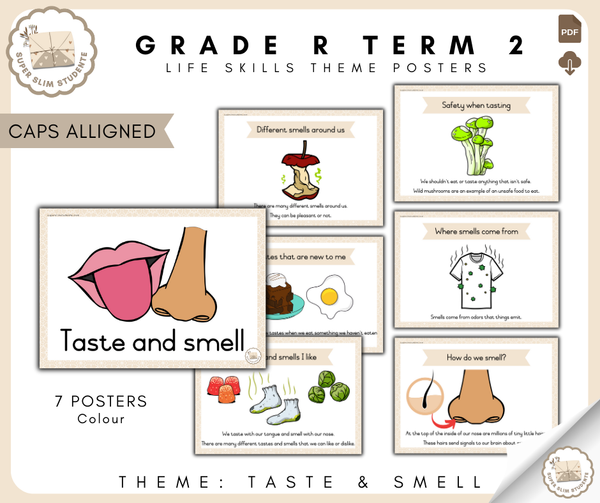 Grade R Term 2: Taste & Smell [Choose Language] – Super Slim Studente