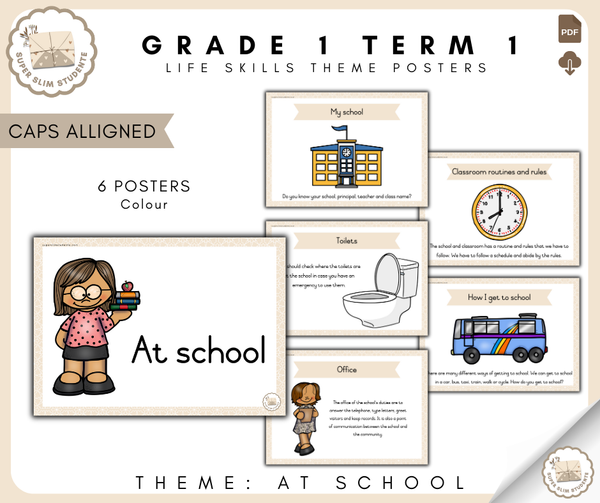 Grade 1 Term 1: At School [Choose Language] – Super Slim Studente