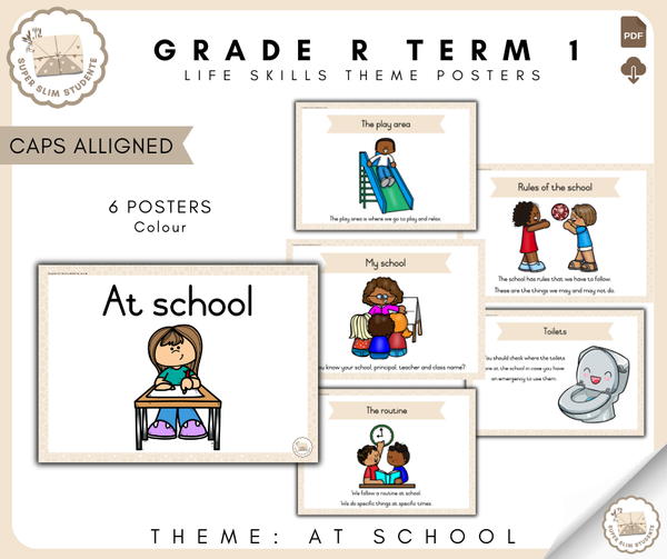 Grade R Term 1: At School [Choose Language] – Super Slim Studente
