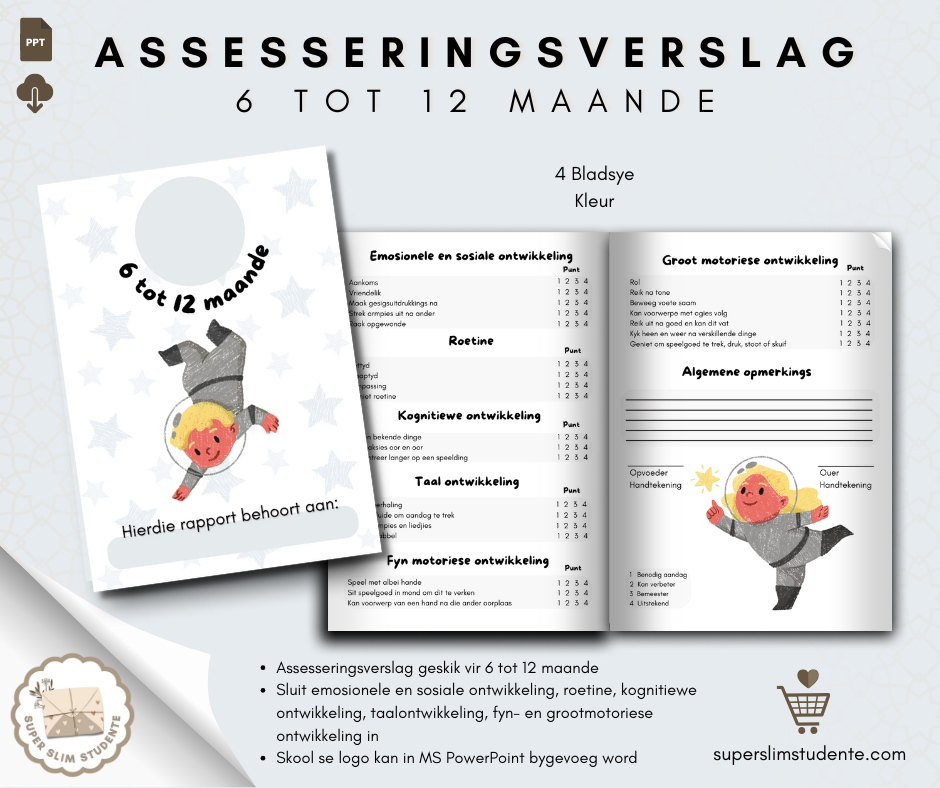 Report Card: 6 to 12 Months [Choose Language] – Super Slim Studente