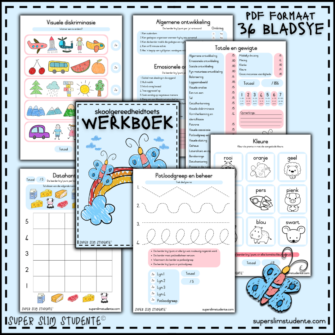 Workbook: School Readiness Test (Gr. R & 1) – Super Slim Studente