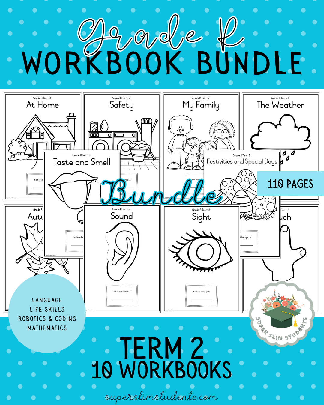 Grade R Term 2: Workbook Bundle [Choose Language] – Super Slim Studente
