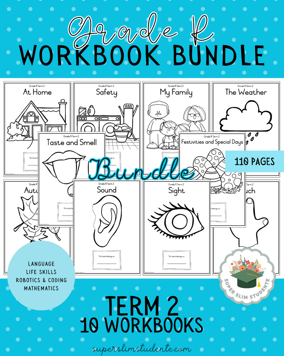Grade R Term 2: Workbook Bundle [Choose Language] – Super Slim Studente
