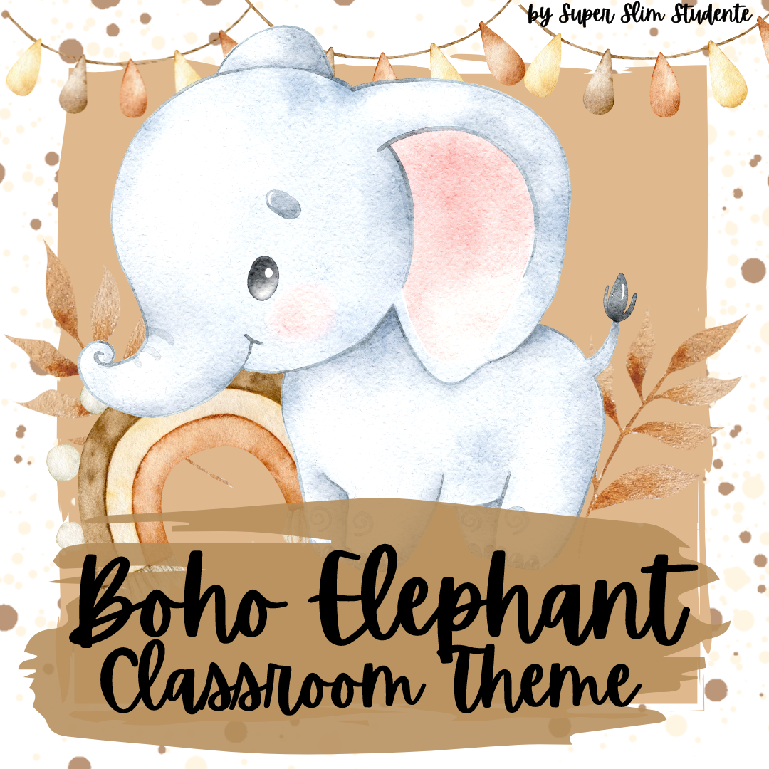 Boho Elephant Classroom Theme Version 2 (Foundation Phase) – Super Slim ...