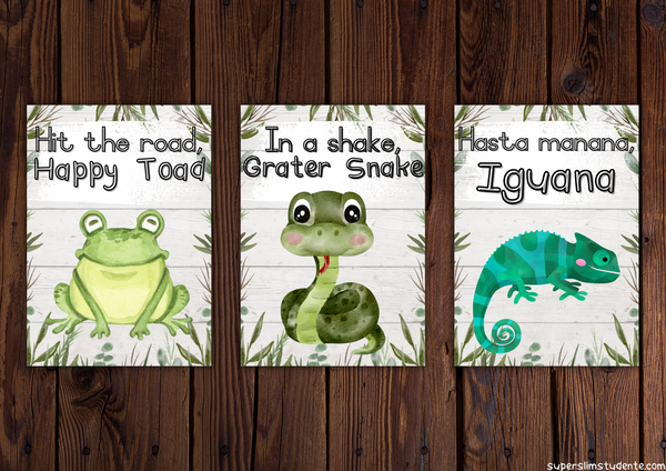 Cute Animal Greetings Posters – Super Slim Studente