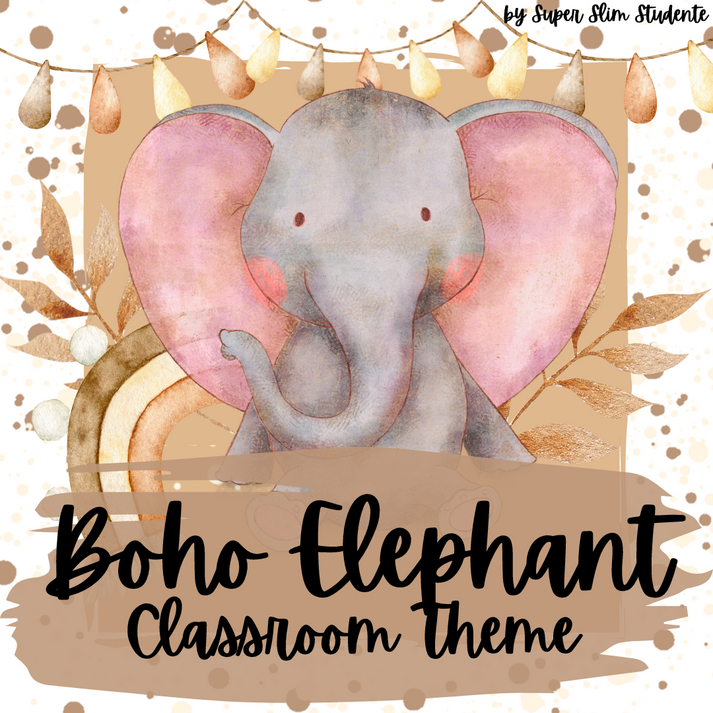 Boho Elephant Classroom Theme Version 1 (Foundation Phase) – Super Slim ...