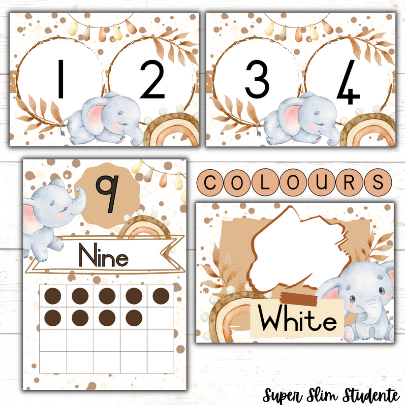 Boho Elephant Classroom Theme Version 2 (Foundation Phase) – Super Slim ...