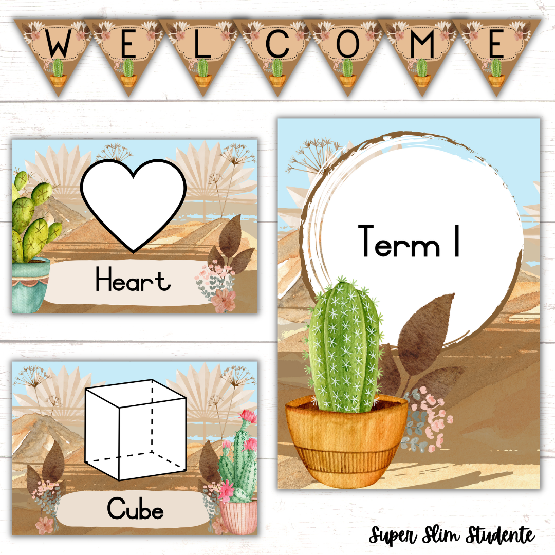 Boho Desert Classroom Theme (Foundation Phase) – Super Slim Studente