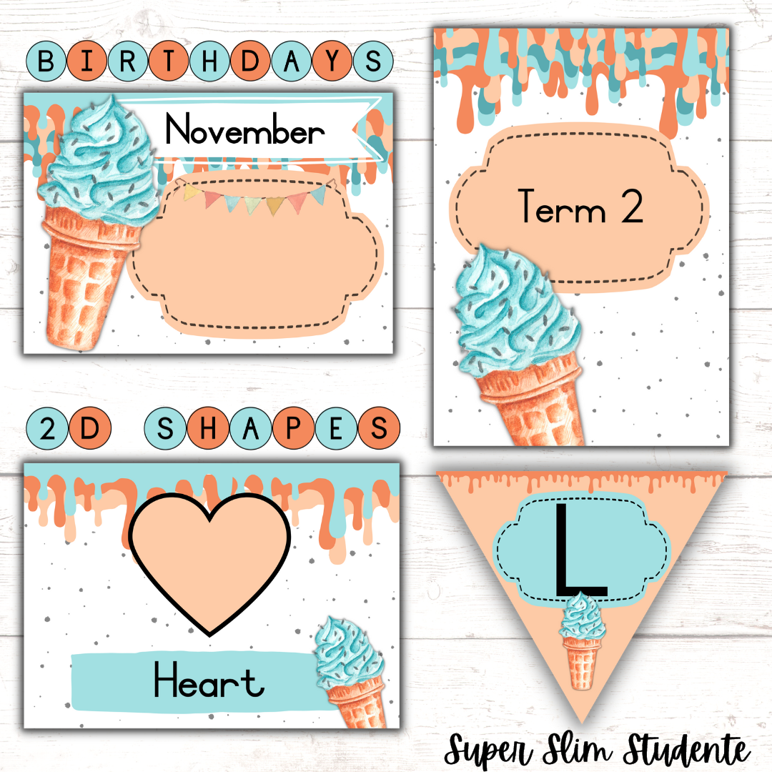 Ice Cream Classroom Theme (Foundation Phase) – Super Slim Studente
