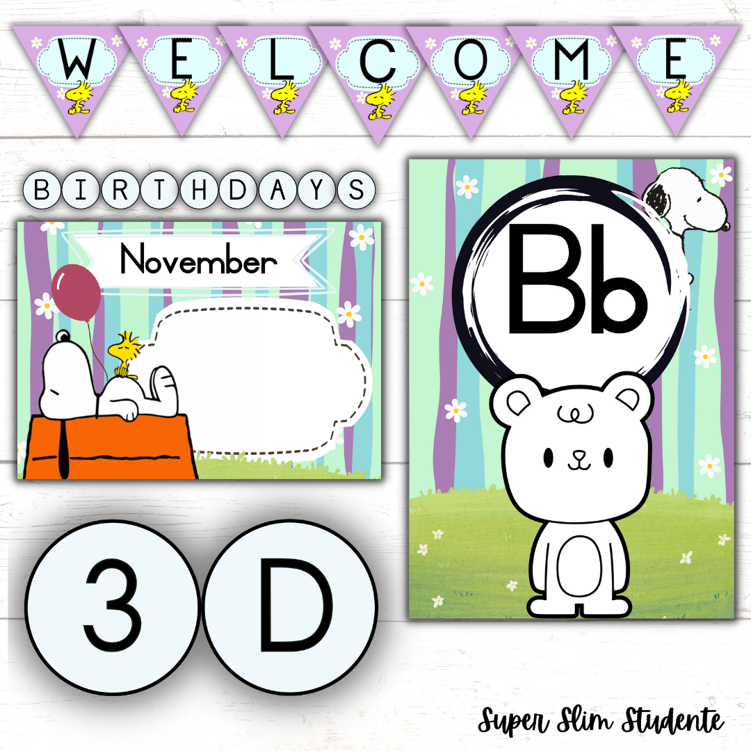 Snoopy Classroom Theme – Super Slim Studente