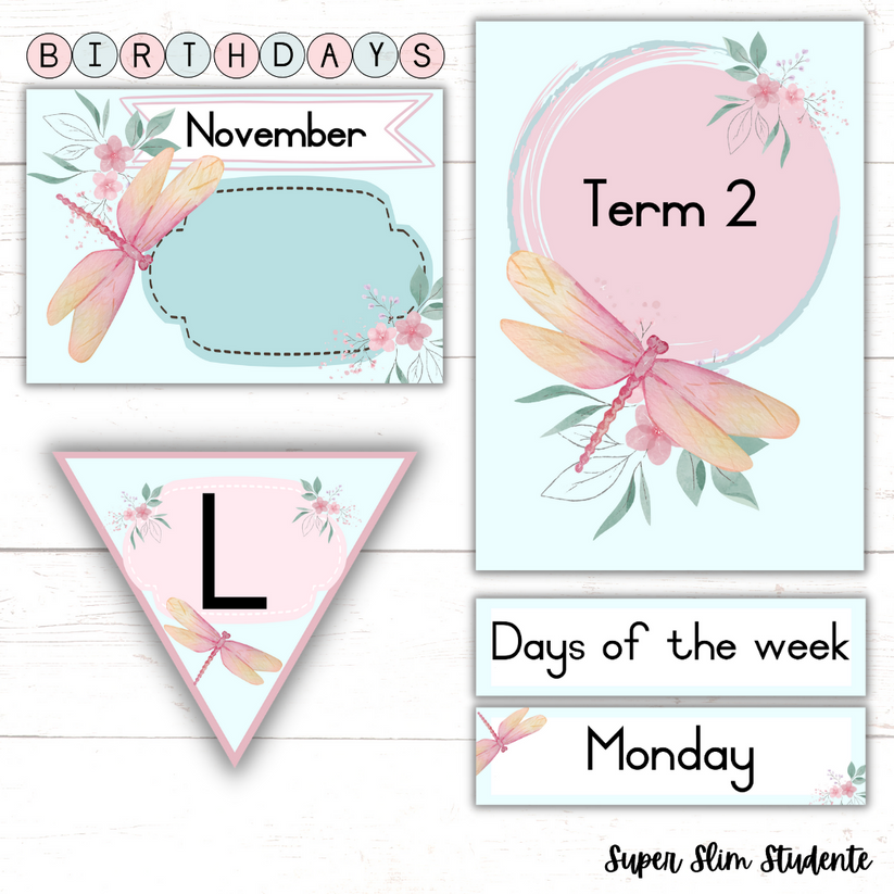 Dragonfly Classroom Theme (Version 2.0) – Super Slim Studente